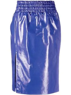 TOM FORD High-shine Finish Midi Skirt - Blue
