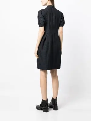 Shiatzy Chen Band-collar Short-sleeved Dress