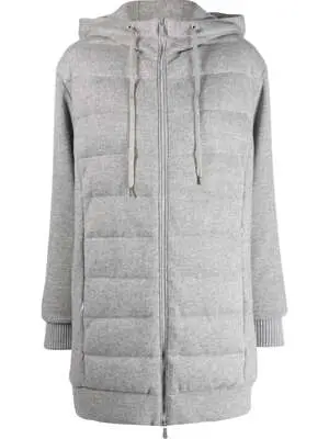 Eleventy Bimateric Feather-down Cashmere Padded Coat