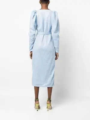 ROTATE BY BIRGER CHRISTENSEN Sequin Midi Dress - Blue