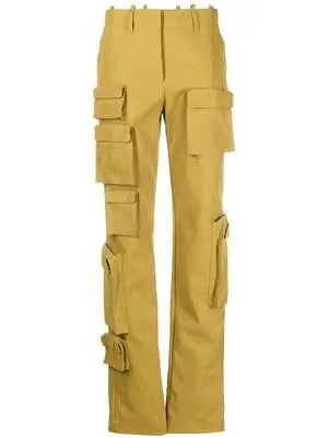 Off-White Co Multipocket Straight-leg Cargo Trousers - Green