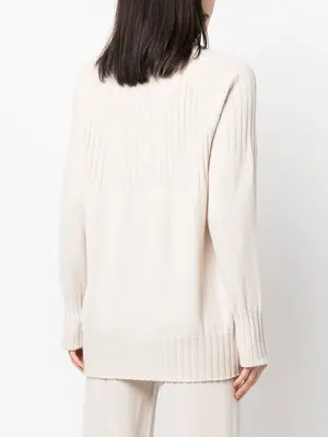 Malo Ribbed High-neck Cashmere Jumper