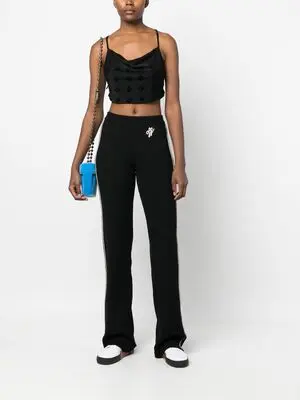 Off-White Embroidered Knit Trousers