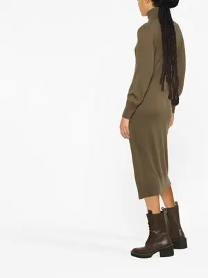 Michael Kors Roll-neck Knitted Midi Dress