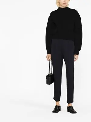 JOSEPH Round-neck Knitted Jumper - Black