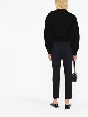 JOSEPH Round-neck Knitted Jumper - Black