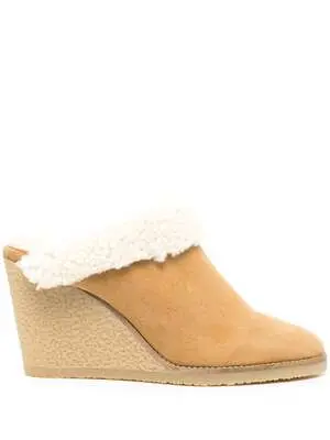 Isabel Marant Shearling Wedge Mules