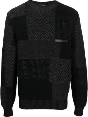 BILLIONAIRE Knit Jumper With Logo Patch