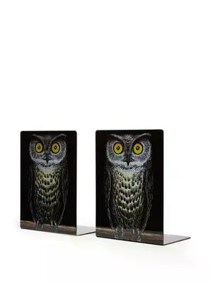 FORNASETTI Owl Bookends - Black