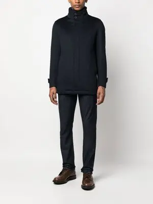 Herno Quilted High-neck Wool Jacket