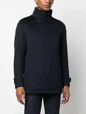 Herno Quilted High-neck Wool Jacket