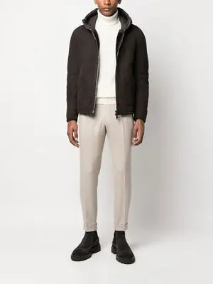 Herno Hooded Sheepskin-shearling Jacket