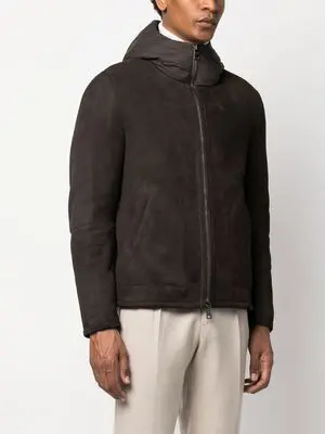 Herno Hooded Sheepskin-shearling Jacket