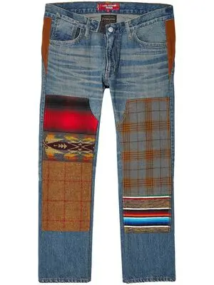 Junya Watanabe Patchwork Mid-rise Jeans