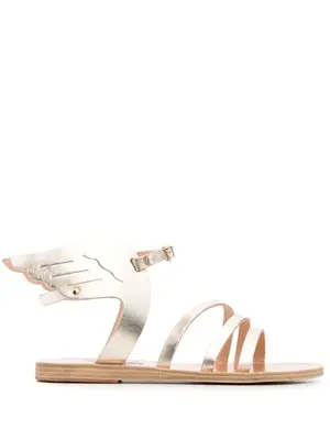 ANCIENT GREEK SANDALS Triple-strap Leather Sandals - Gold