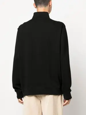 Polo Ralph Lauren Logo Patch Half-zip Pullover - Black