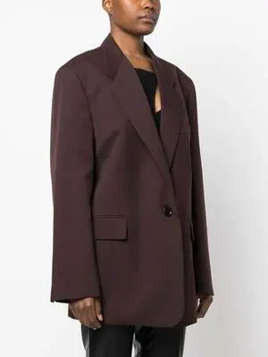 LOW CLASSIC Oversized Single-breasted Blazer - Neutrals