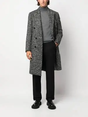 BOSS Roll Neck Wool Top - Grey