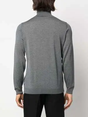 BOSS Roll Neck Wool Top - Grey