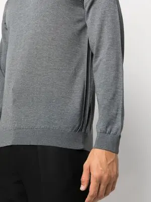 BOSS Roll Neck Wool Top - Grey
