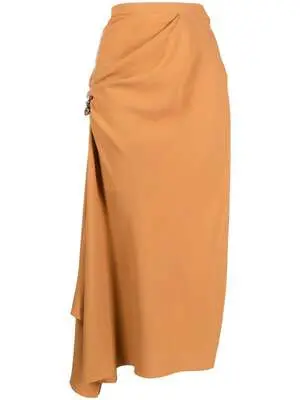 KIKO KOSTADINOV High-waisted Ruched Midi Skirt