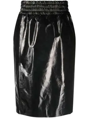 TOM FORD High-waisted Leather Skirt - Black
