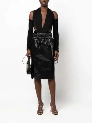 TOM FORD High-waisted Leather Skirt With Front Slit