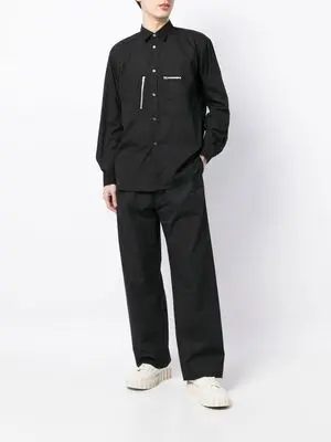 Comme Des Garçons Button-down Zip-detail Shirt