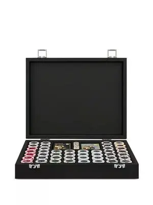 HECTOR SAXE Poker Set With 440 Chips Grained - Black