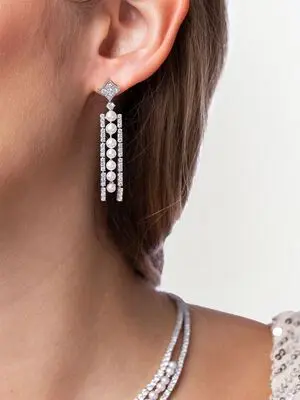 Yoko London 18kt White Gold Raindrop Akoya Pearl And Diamond Earrings
