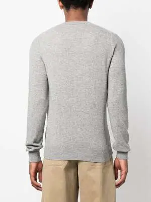 Play Comme Des Garcon V-neck Wool Jumper - Grey