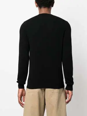 Play Comme Des Garcon V-neck Wool Jumper - Black