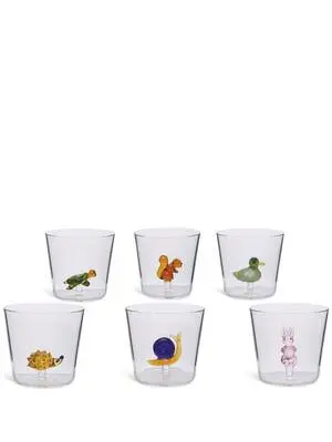 ICHENDORF MILANO Animal Farm Set-of-six Tumblers - White