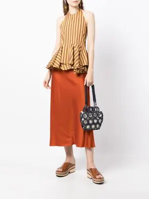 0711 TBILISI Interwoven Hoop Detail Tote Bag