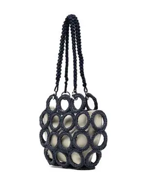 0711 TBILISI Interwoven Hoop Detail Tote Bag