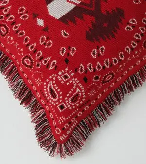Alanui Bandana Jacquard Wool-blend Cushion - Red