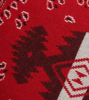 Alanui Bandana Jacquard Wool-blend Cushion - Red