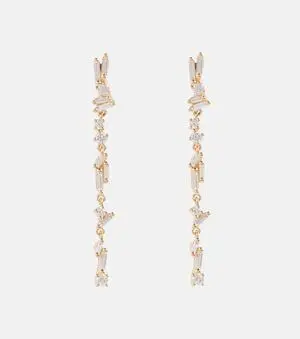 SUZANNE KALAN Iva 18kt Gold Drop Earrings With Diamonds