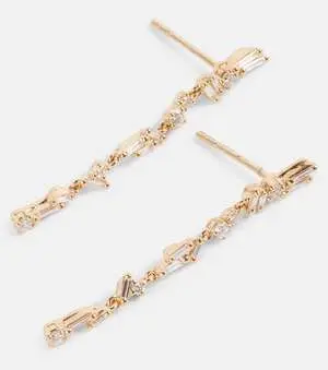 SUZANNE KALAN Iva 18kt Gold Drop Earrings With Diamonds