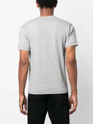 Play Comme Des Garcon Short-sleeve Cotton T-shirt - Grey