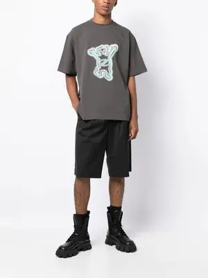 We11Done Graphic-print Cotton T-shirt - Grey