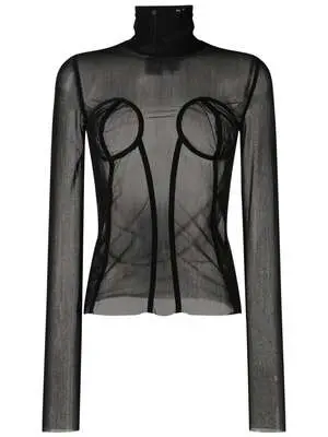 Natasha Zinko High Neck Mesh Top