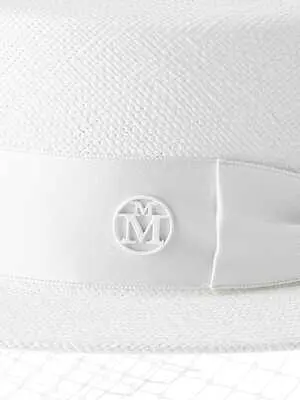 MAISON MICHEL Kiki Canotier Hat With Satin Ribbon