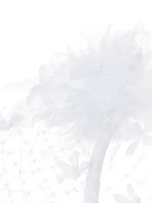 MAISON MICHEL Yosh Flower Headband - White