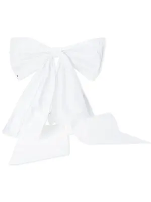 MAISON MICHEL Big Wicole Bow - White