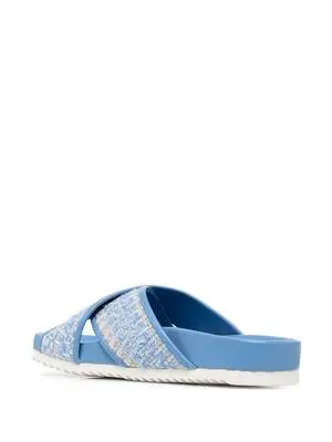 MADISON MAISON Crossover Strap Sandals - Blue