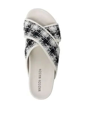 MADISON MAISON Crossover Strap Sandals - White