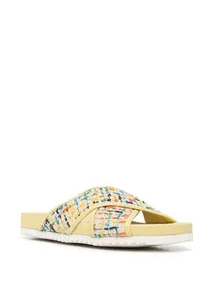MADISON MAISON Crossover Strap Sandals - Yellow