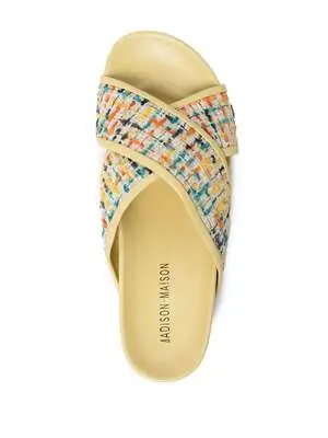 MADISON MAISON Crossover Strap Sandals - Yellow