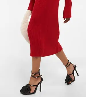 Blumarine Embellished Patent Leather Sandals